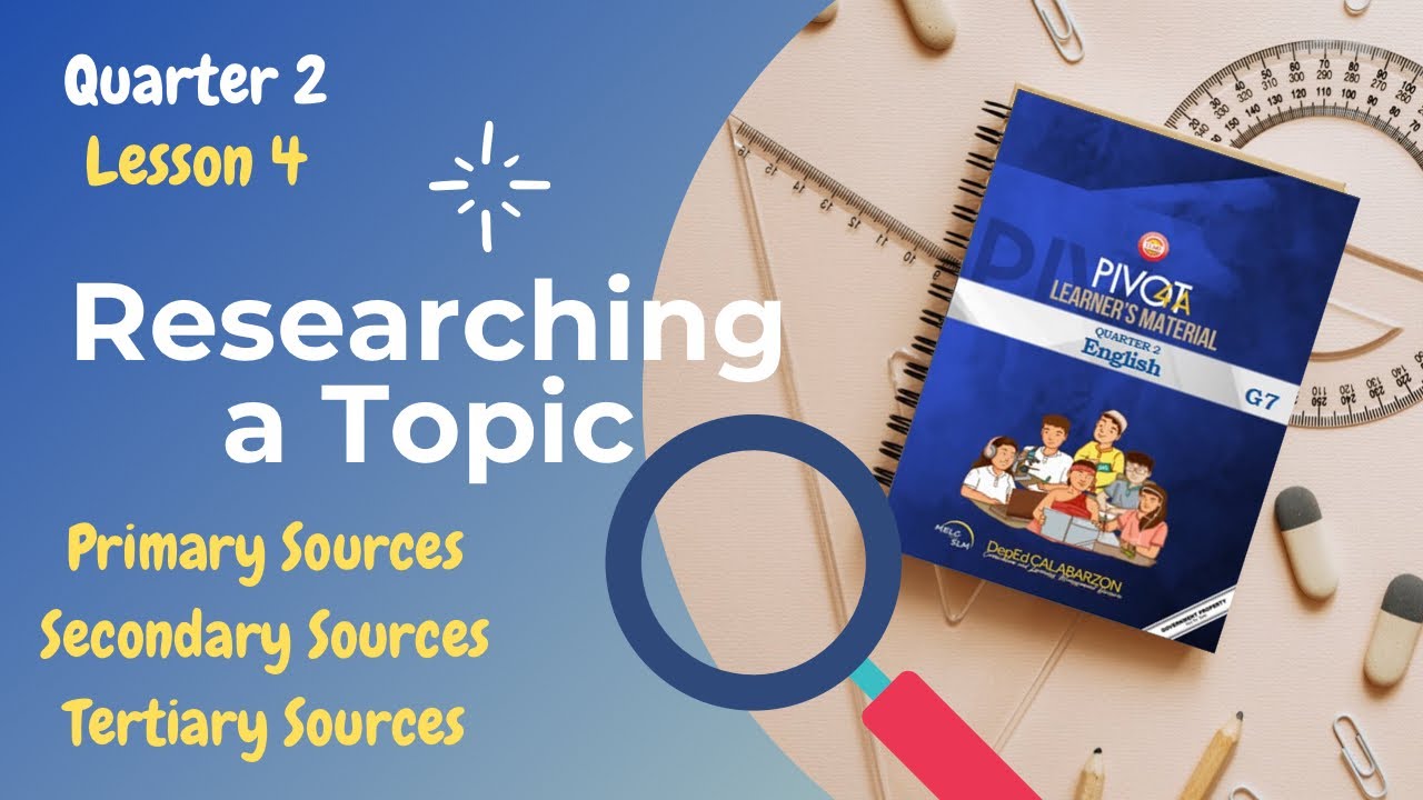 ENGLISH 7 QUARTER 2 Lesson 4: Researching a Topic - YouTube