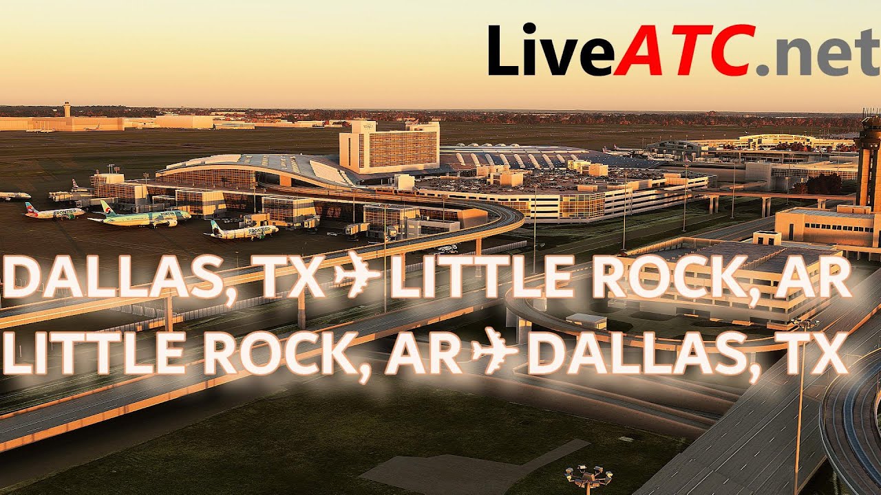 FULL FLIGHT | A-319 | KDFW-KLIT-KDFW | PSXT | LIVE ATC | RIGHT START ...