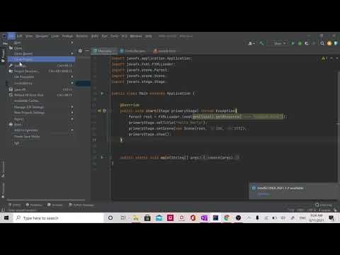 How to create and set up a sample javaFX project in intellij - YouTube