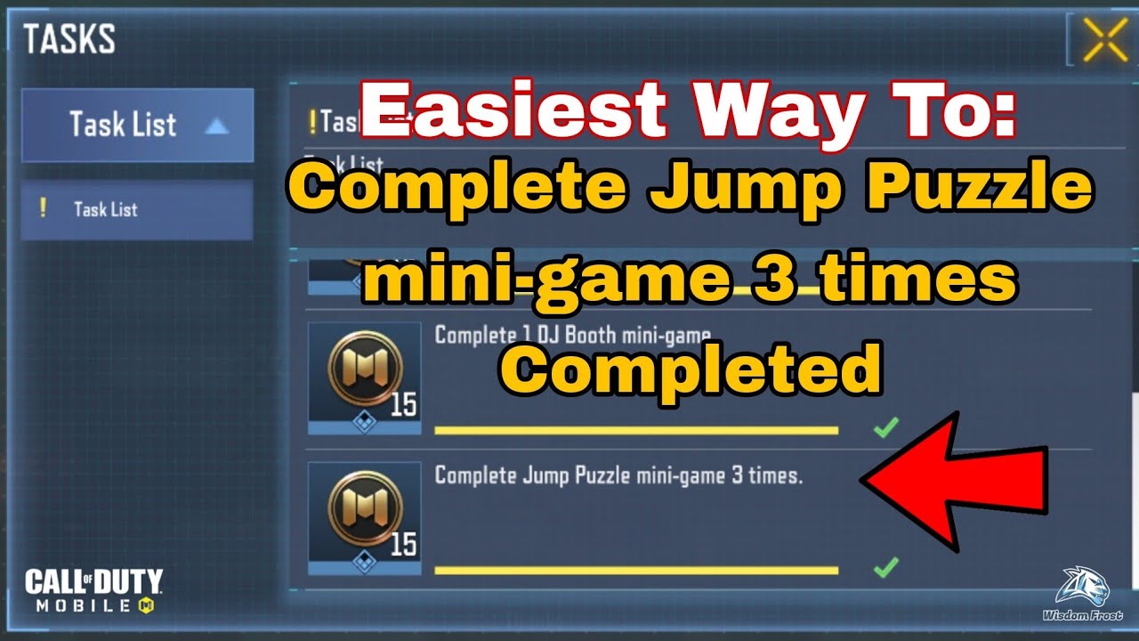 Complete Jump Puzzle mini-game 3 times Cod Mobile | Easiest Way and ...