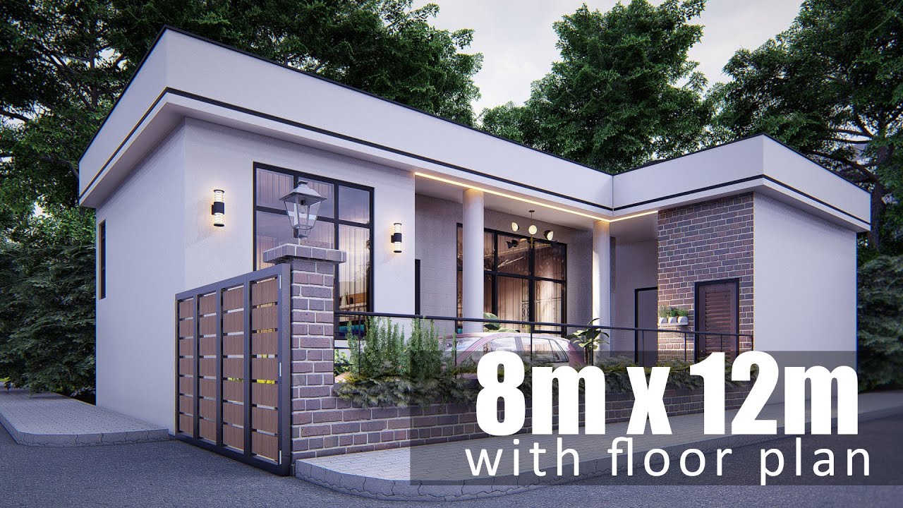 Simple Efficient 8m X 12m Villa With Floor Plan at The End YouTube