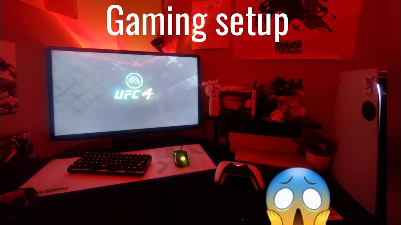 Gaming setup reveal... - YouTube