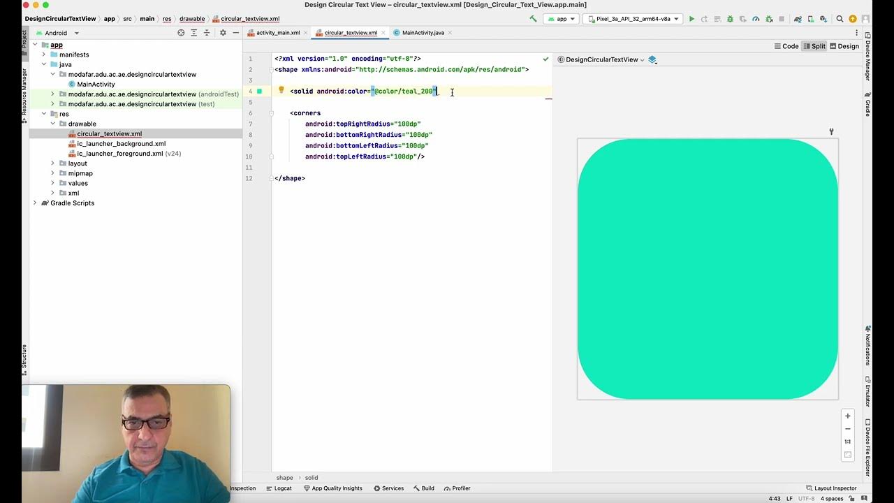 How to make a circular TextView - YouTube