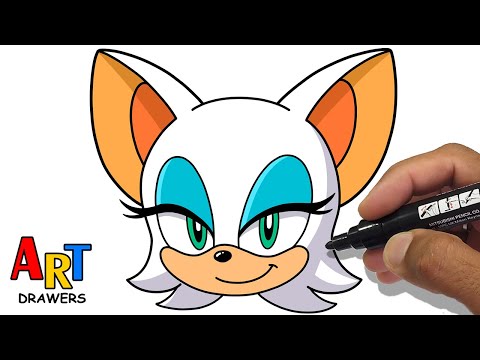 How To Draw Rouge the Bat - Sonic the Hedgehog