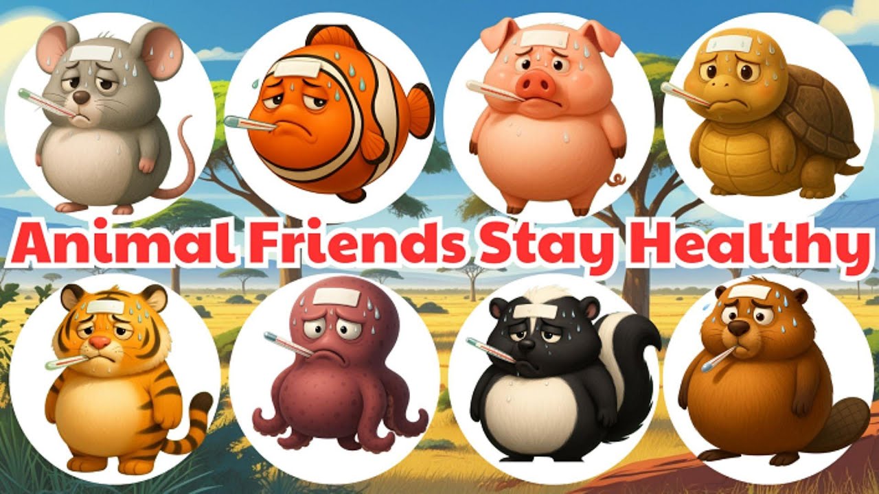 🛁🦁🎵48 Animal Friends Teach Kids Clean & Healthy Habits | Fun Animals ...
