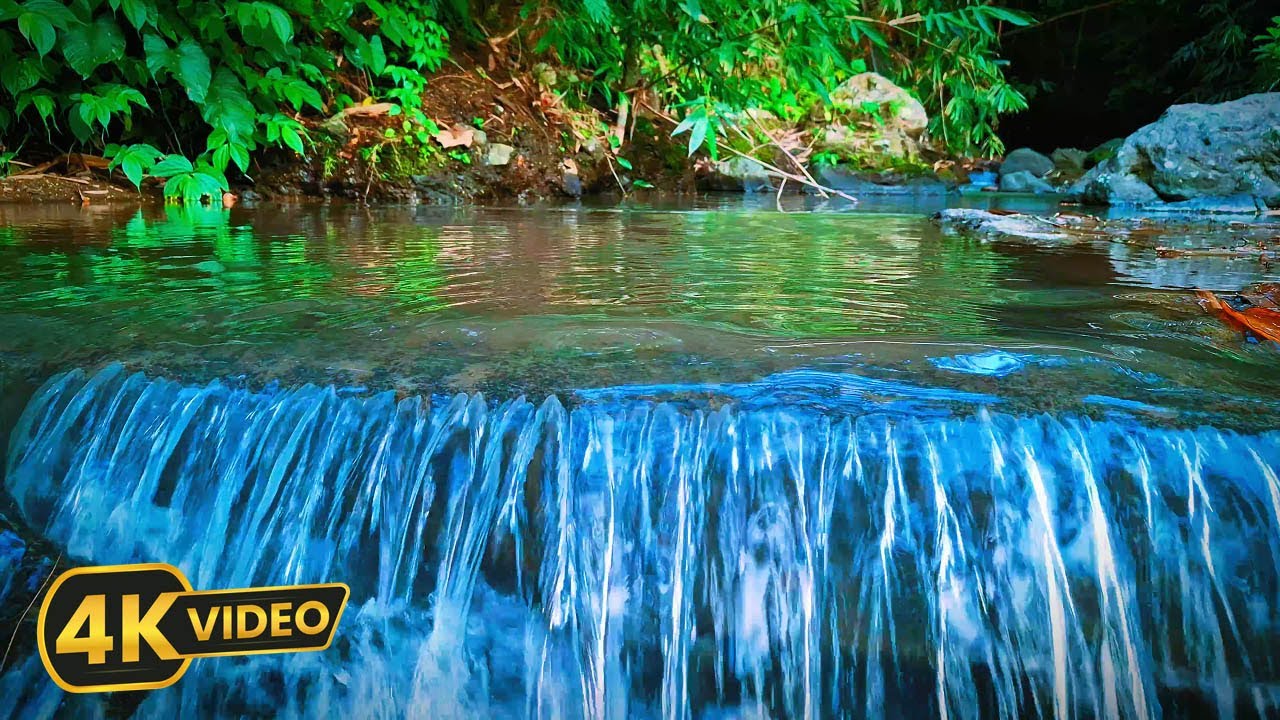 Soothing waterfall ASMR in 4K • Water Sounds to Ease Anxiety and ...