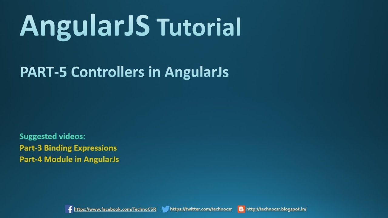 Part - 5 Controllers in AngularJs - YouTube