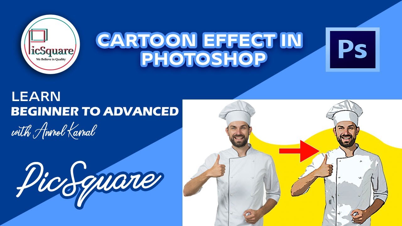 Learn Graphic Designing | How to create cartoon effect in photoshop ...