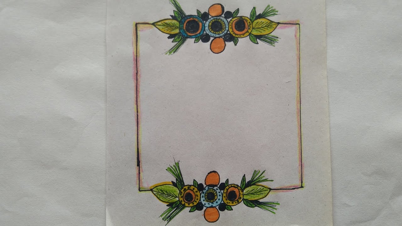 Border design for assignment | homework front page border design - YouTube