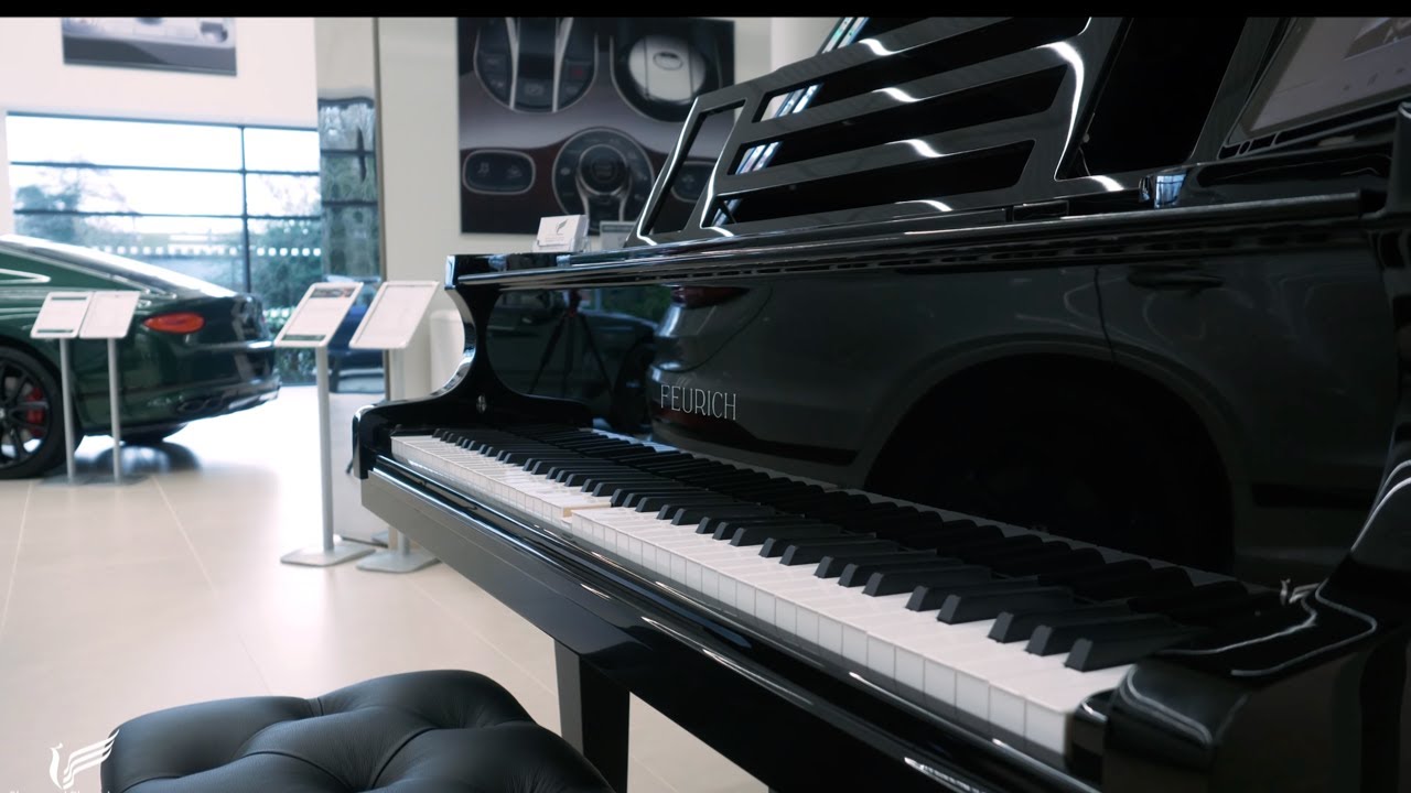 Feurich F179 Chrome Self Playing Piano at Bentley & Bugatti Showroom ...