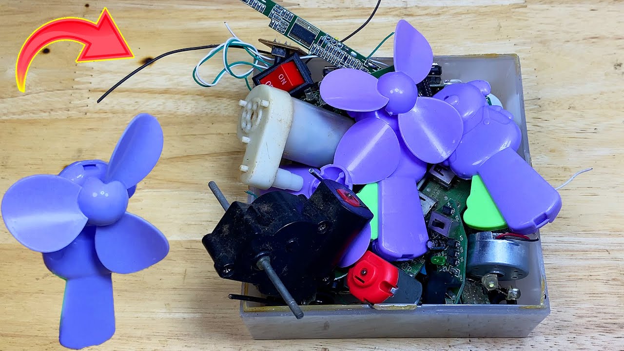 How to make awesome ideas using dc motor fan // how to make fan at home ...