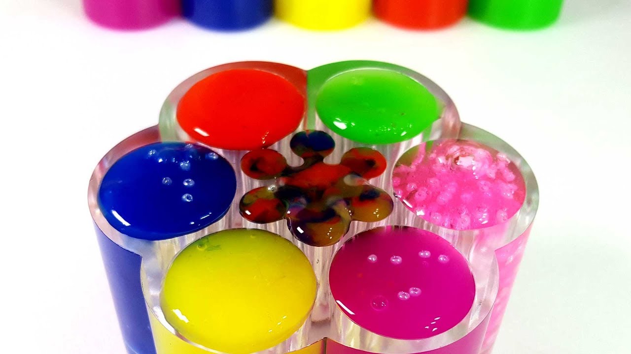 알록달록 슬라임 꽃 Slime Flower DIY - YouTube