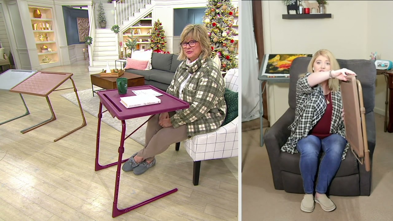 TableMate XL Deluxe Multipurpose Adjustable Folding Table on QVC - YouTube