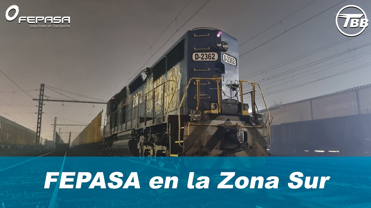 Trenes de carga de FEPASA en la Zona Sur (Video de larga duración ...