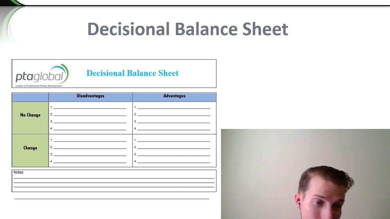 Decisional Balance Sheet - YouTube
