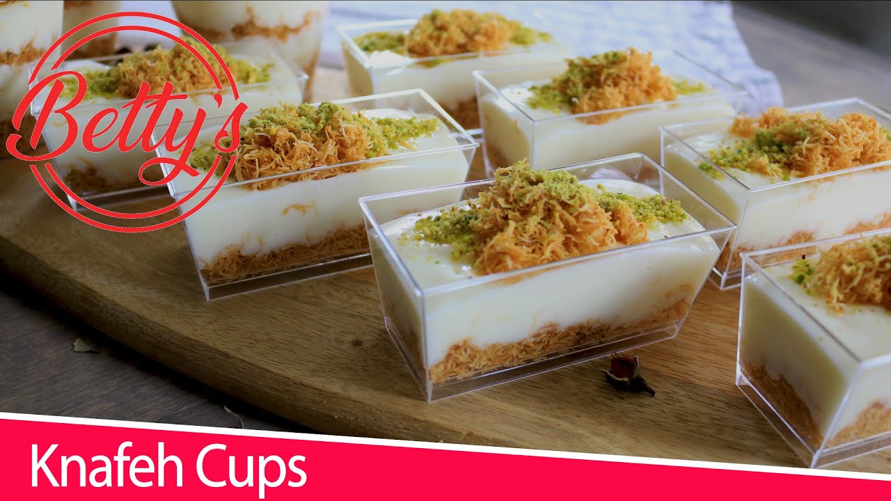 KNAFEH CUPS WITH WHITE CHOCOLATE VANILLA PUDDING - YouTube