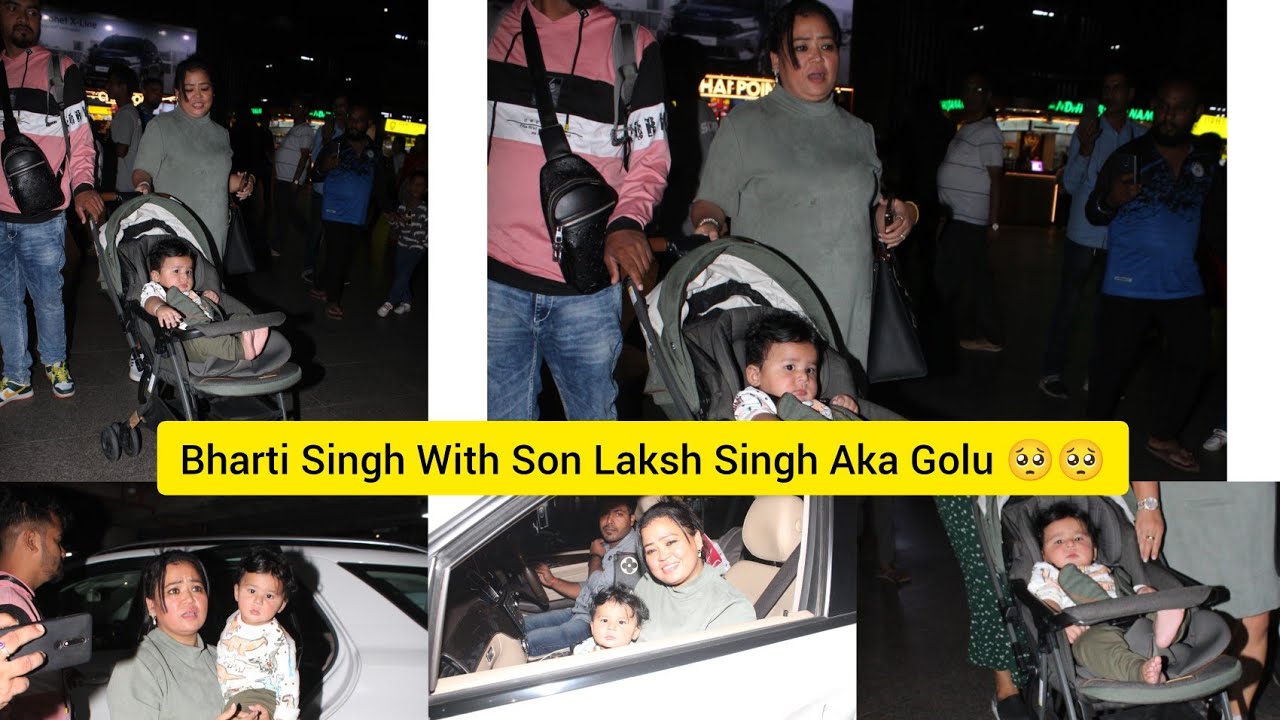 Look how Bharti Singh & Son Laksh Singh Aka Gola Mobbed By Fans At ...