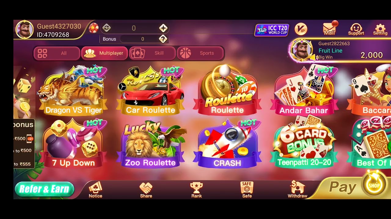 Rummy yes app is the best app for earning money for extra bonus - YouTube