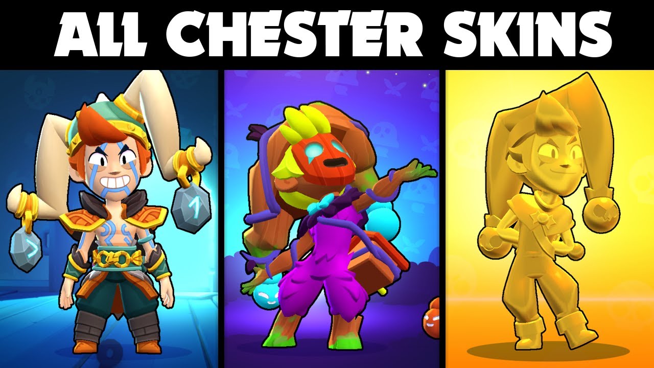 EVERY CHESTER SKIN | Brawl Stars Skin Spotlight - YouTube