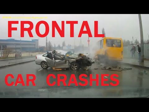 Frontal Car Crashes and Accidents Compilation - YouTube