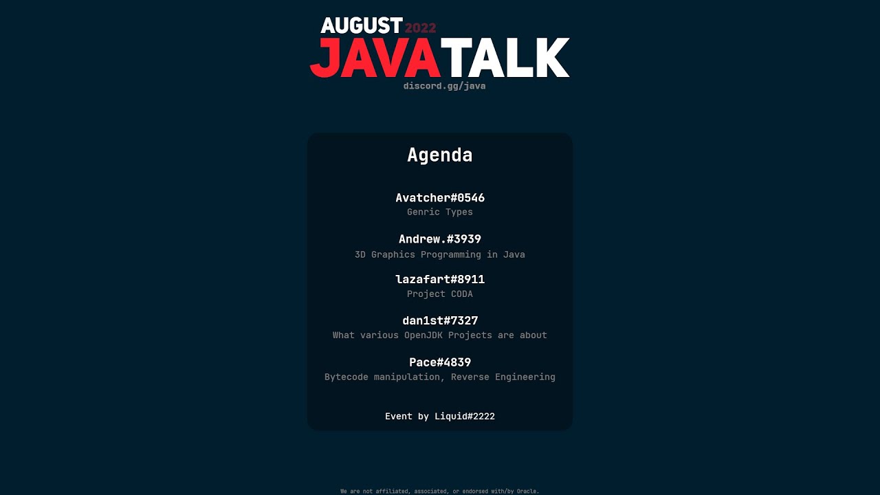 Java Talk August 2022 | Java Community - YouTube