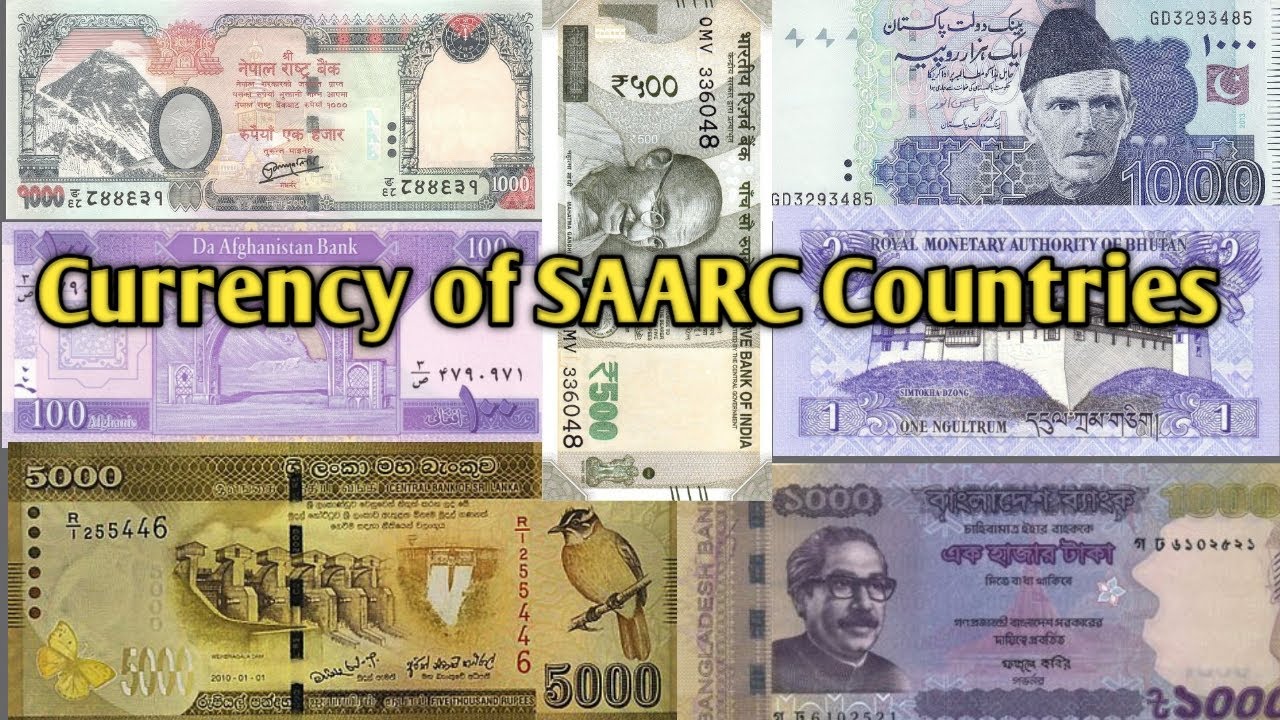 Currency of Saarc Countries by About World - YouTube