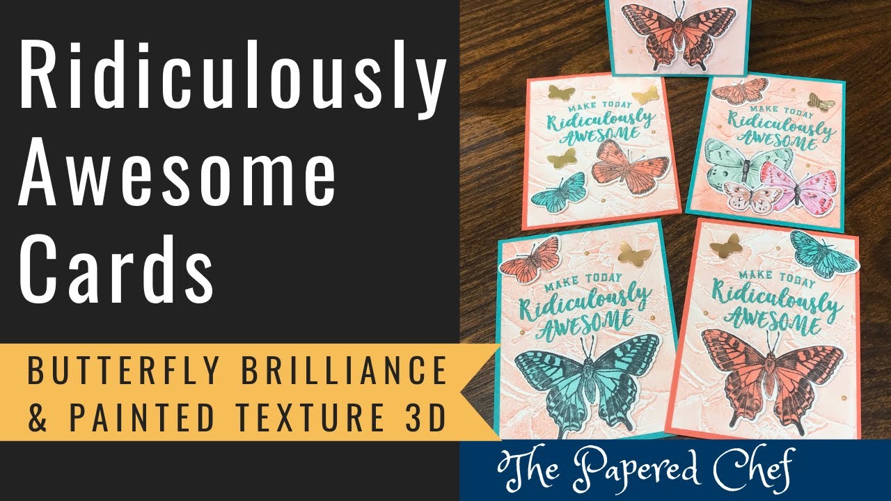 Ink It Up! Ridiculously Awesome Butterfly Cards - Painted Texture ...