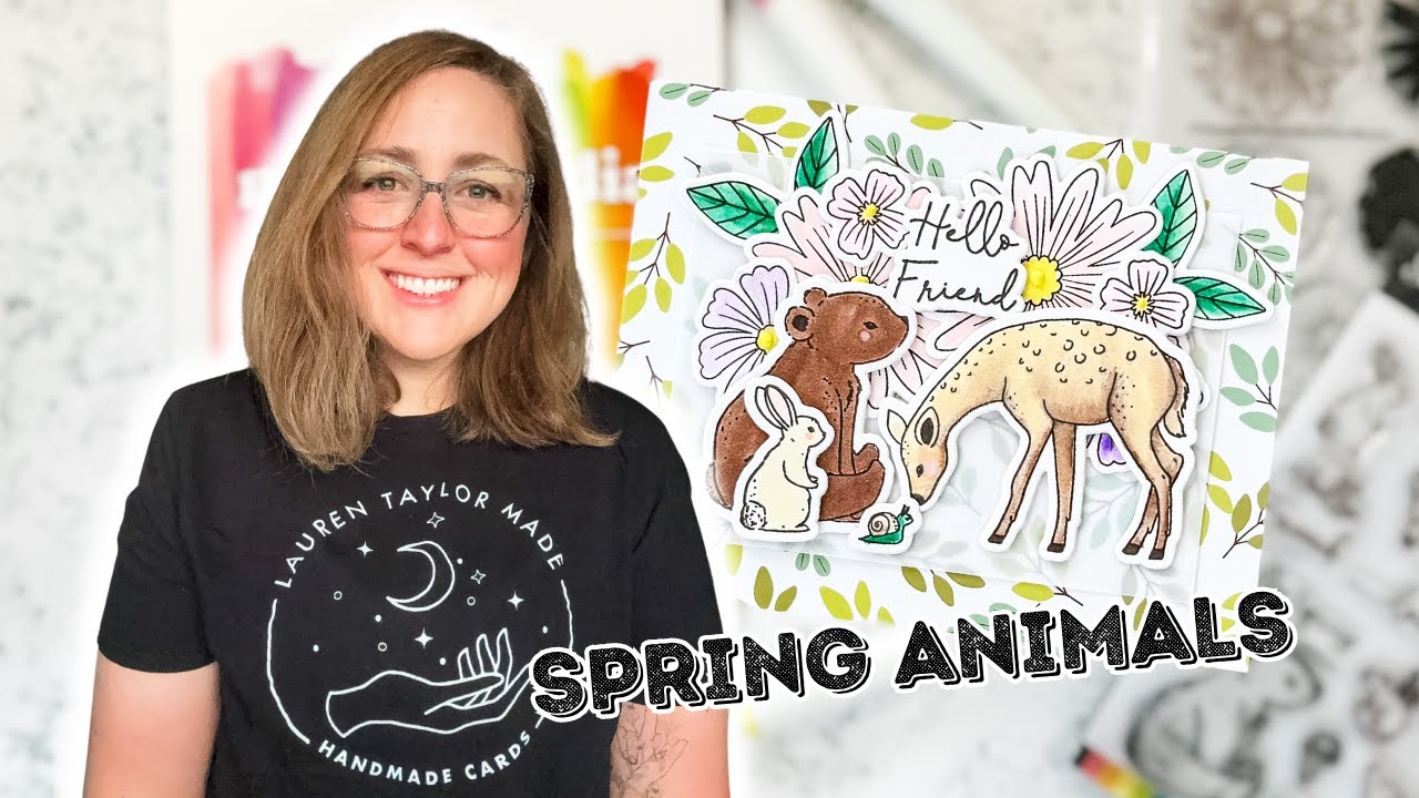 Spring Florals & Critters Card [Hello Friend!] - YouTube