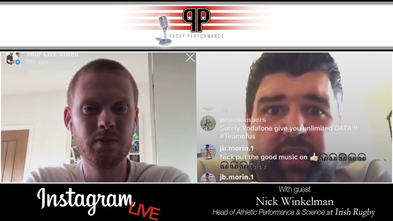 Pacey Performance Instagram Live - Nick Winkelman - YouTube
