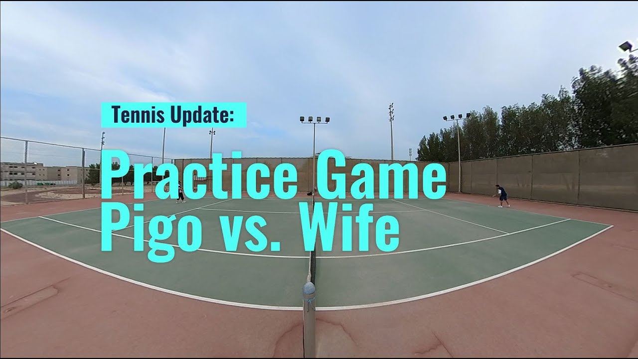 Practice Game Pigo vs. Wife #tennis #ofw - YouTube