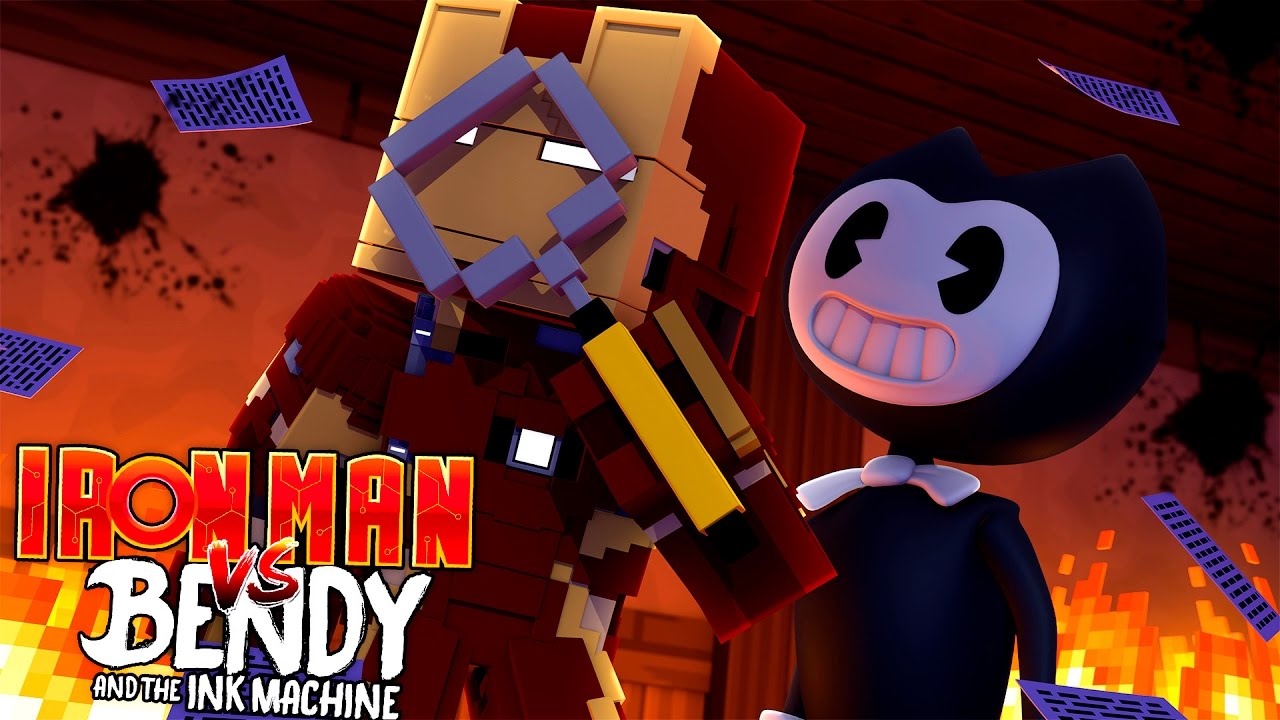 BENDY AND THE INK MACHINE ATTACKS IRONMAN AND THE LITTLE CLUB HQ ...