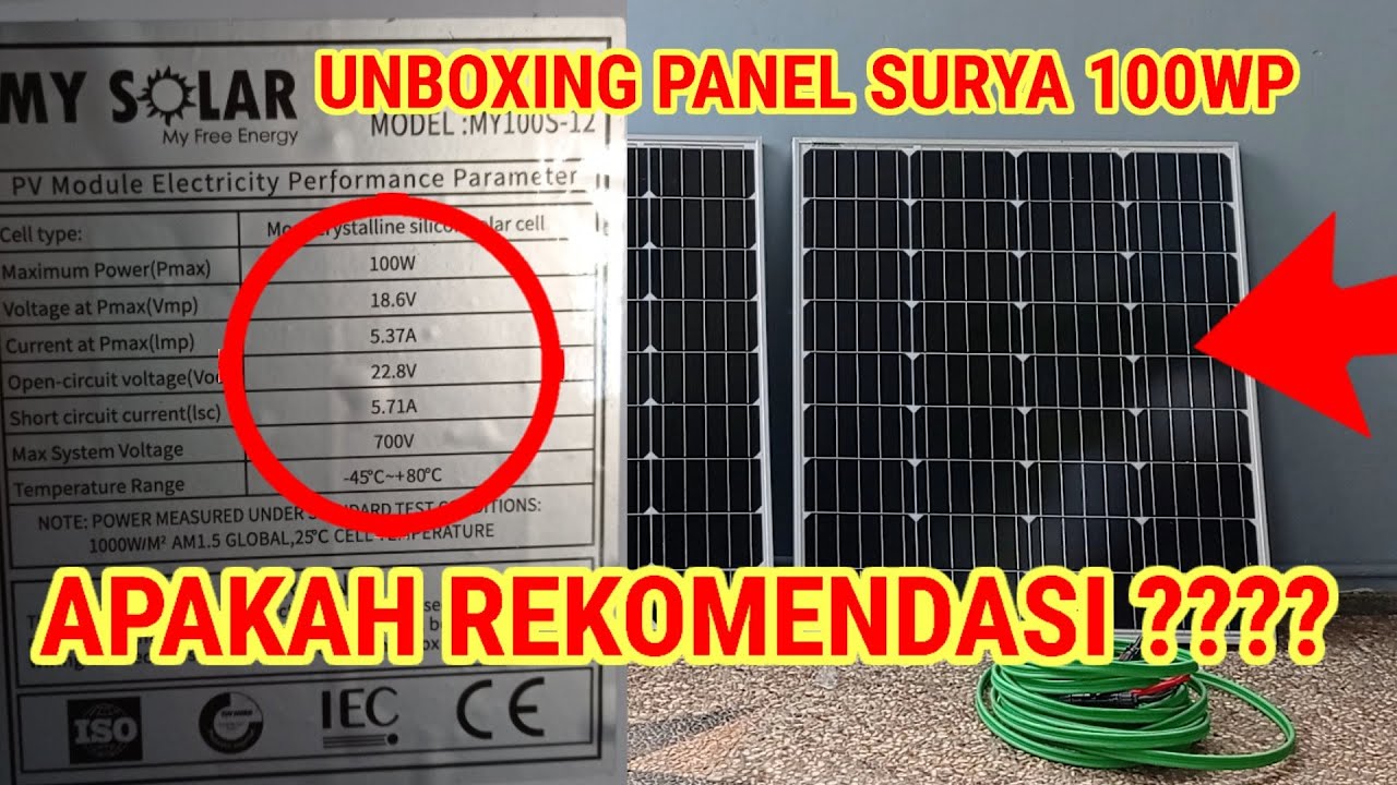 UNBOXING PANEL SURYA 100WP - YouTube