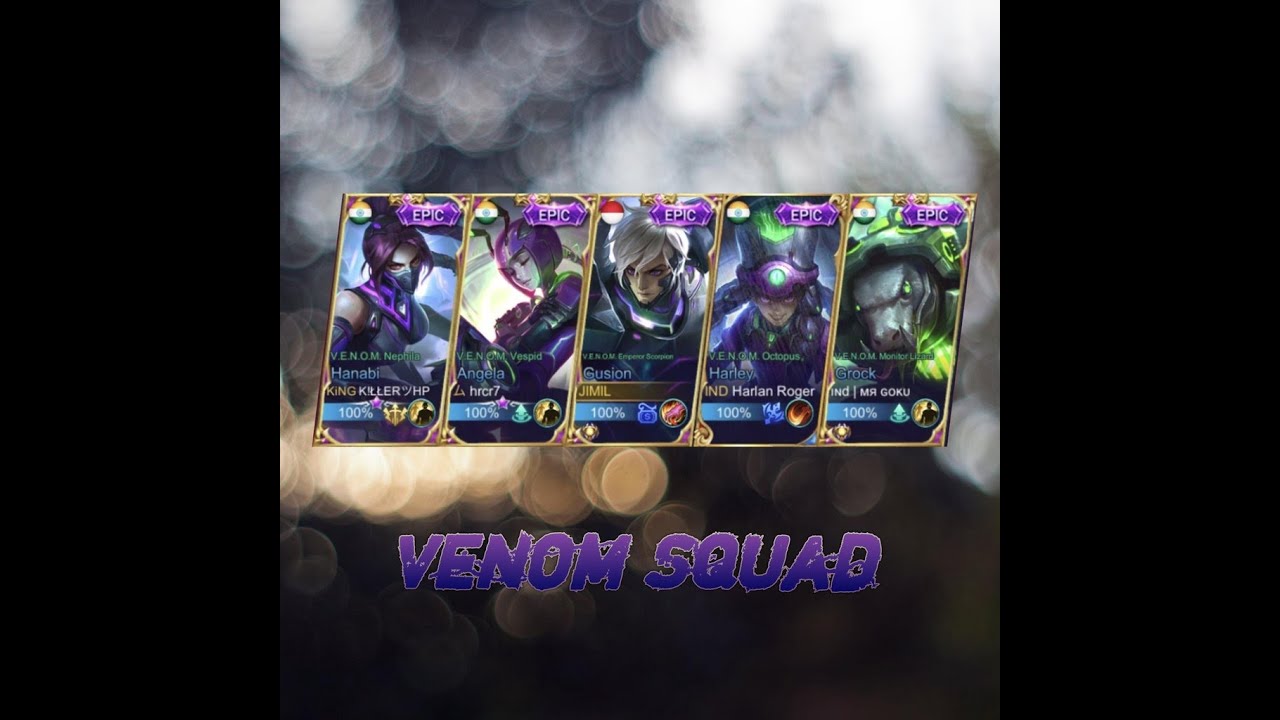 MLBB VENOM FULL SQUAD | Gusion Gameplay | Maniac | Mobile Legends: Bang ...