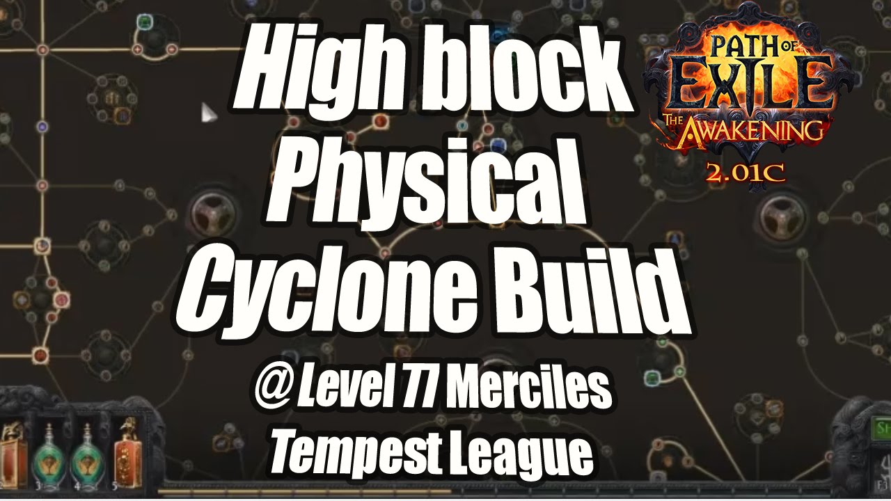 POE 2.0 Awakening High Block Physical Cyclone Trigger Build Guide ...