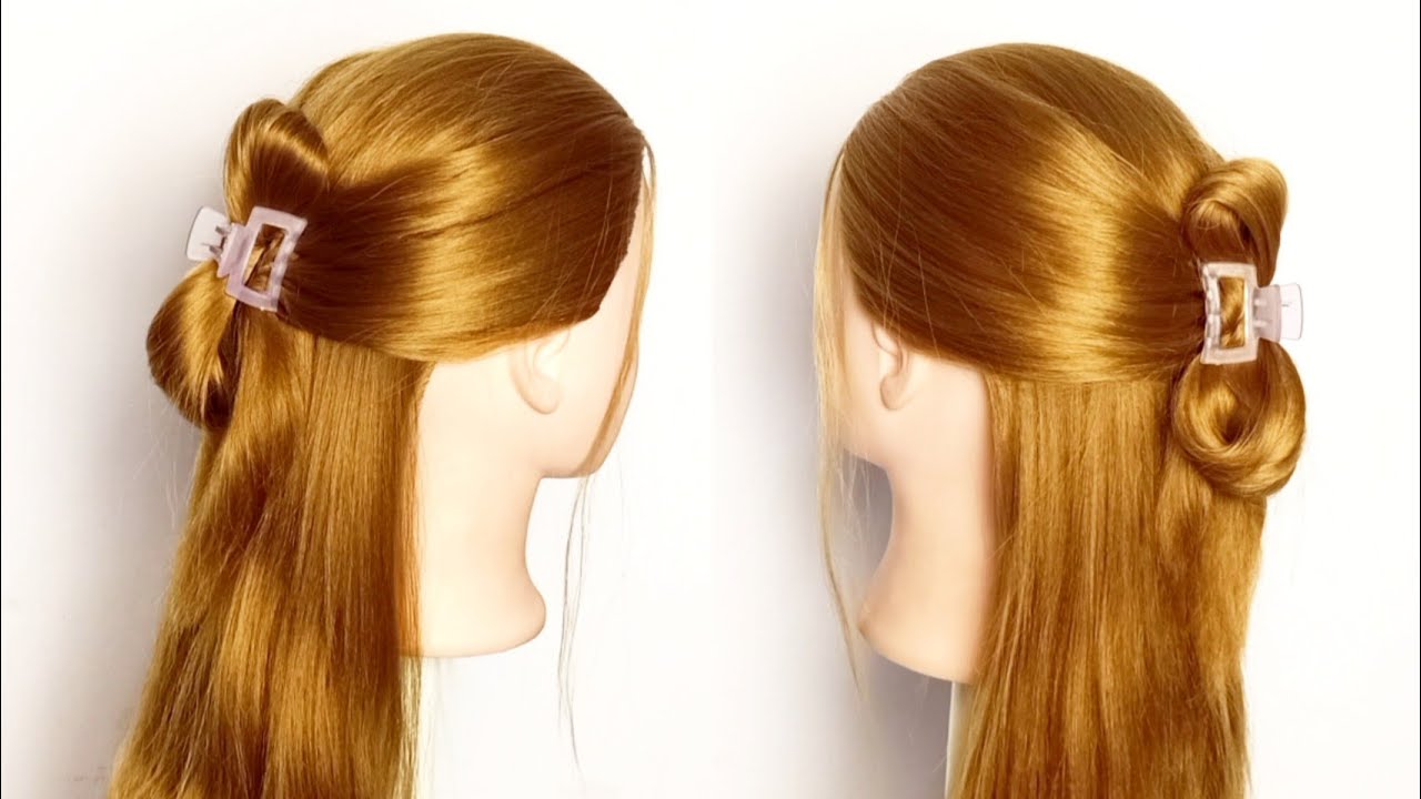 Easy Claw Clip Half up Hairstyle | Trendy Claw Clip Hairstyle Hack ...