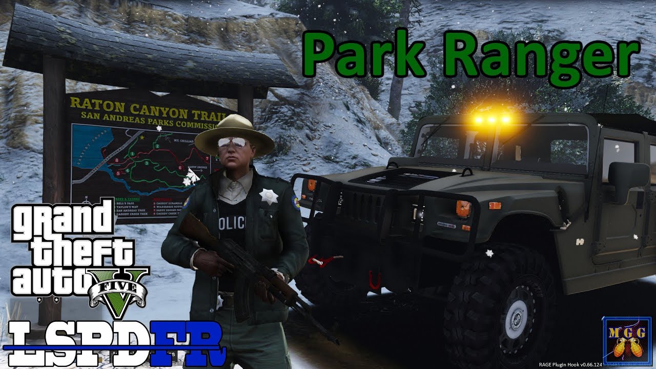 Park Ranger Patrol During a Snow Storm in a Hummer H1 | GTA 5 LSPDFR ...