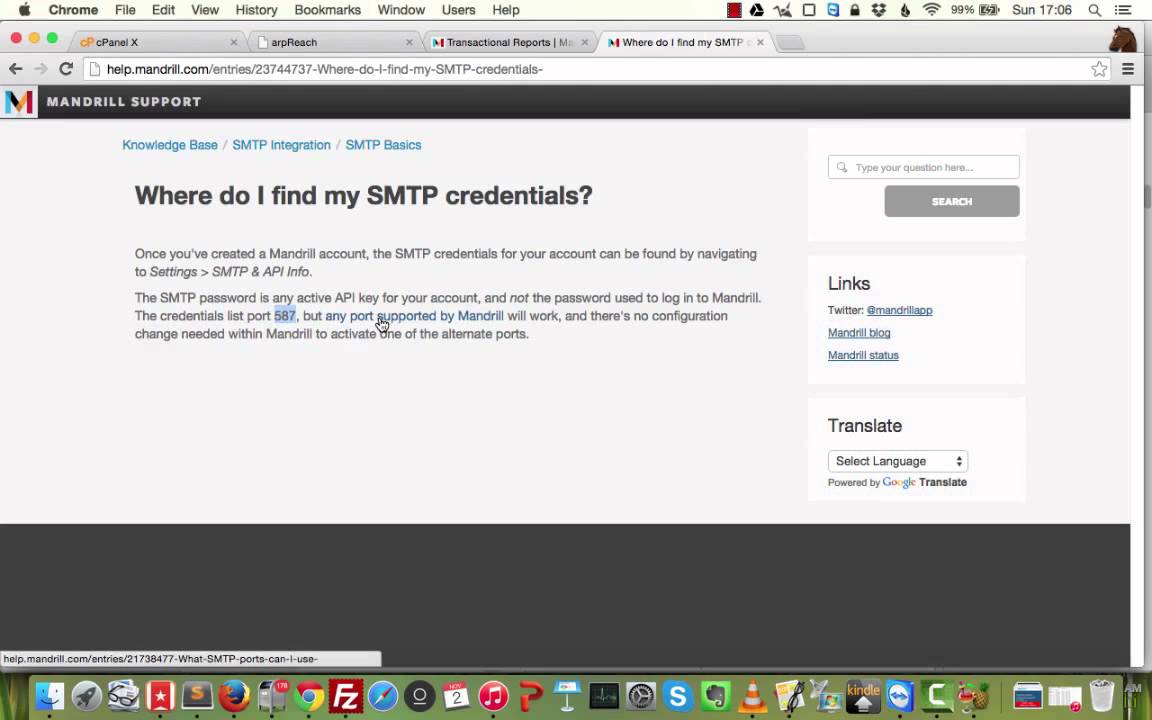 Mandrill SMTP Setup - YouTube