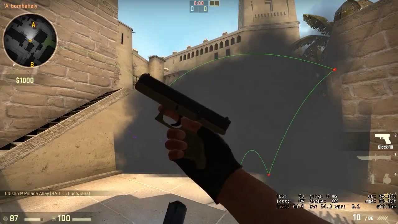 CS:GO DE_MIRAGE Terrorist Smoke plan A dark room - YouTube