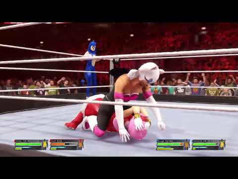 WWE 2K22 Sonic and Amy vs. Shadow and Rouge in a Mixed Tag Team Match