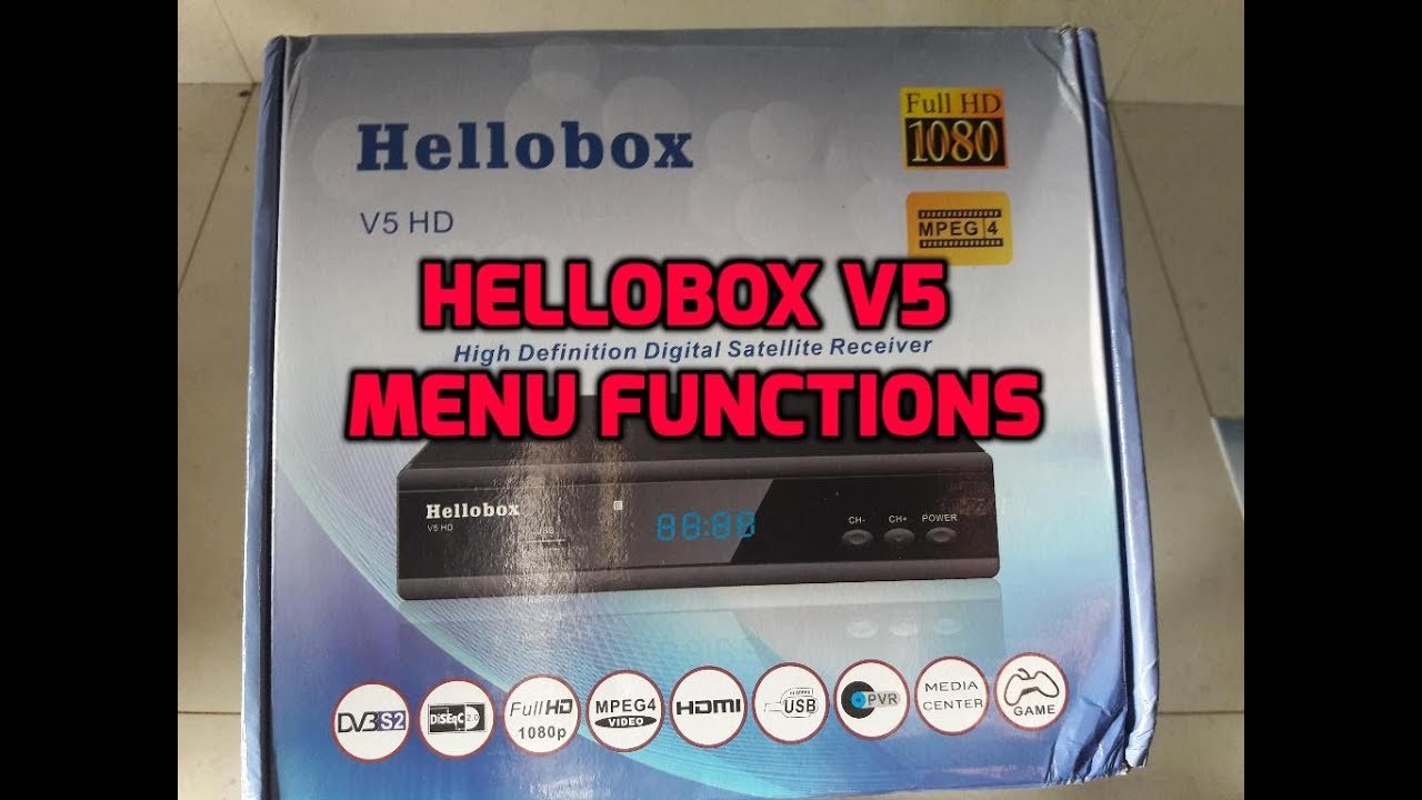 Hellobox V5 HD Menu Functions - YouTube
