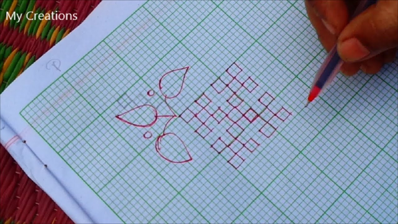 How to draw a sindhi stitch design // Sindhi stitch pattern making ...