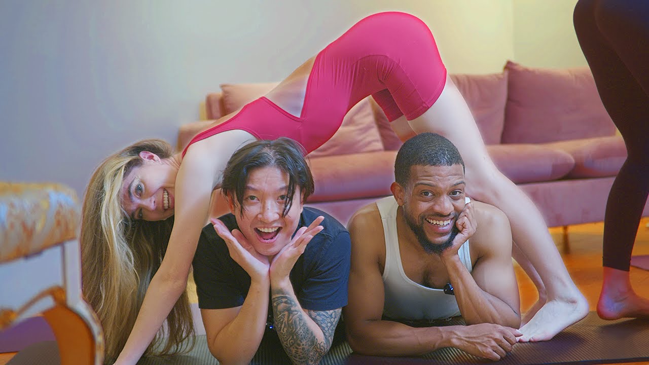 Twins Teach Me Ultimate Yoga Poses - YouTube