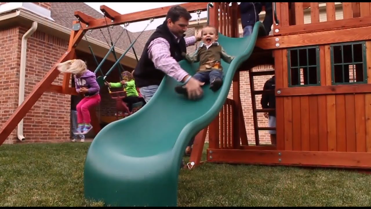 West Texas Swingsets: 80% Preassembled Swingsets - YouTube