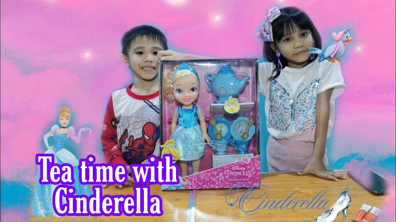 Tea time with Cinderella doll - YouTube