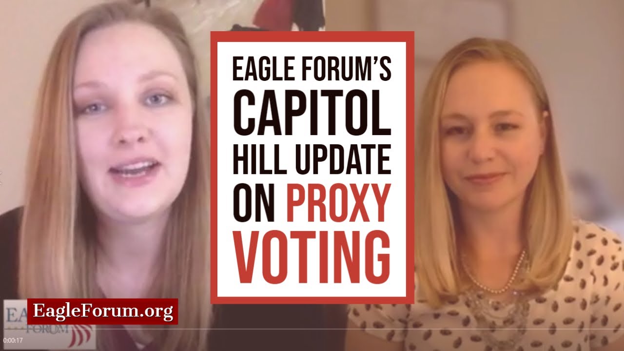Eagle Forum's Capitol Hill Update on Proxy Voting - YouTube