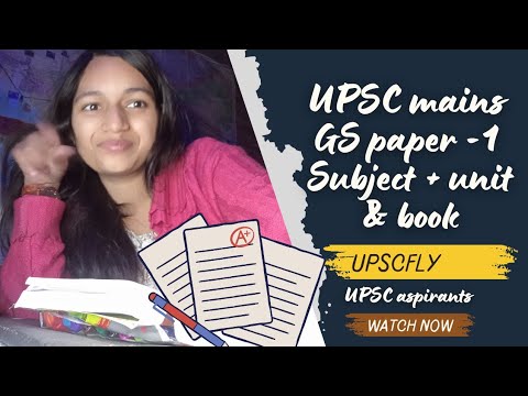 UPSC mains GS paper - 1 subject, unit books || UPSC mains exam || UPSC ...