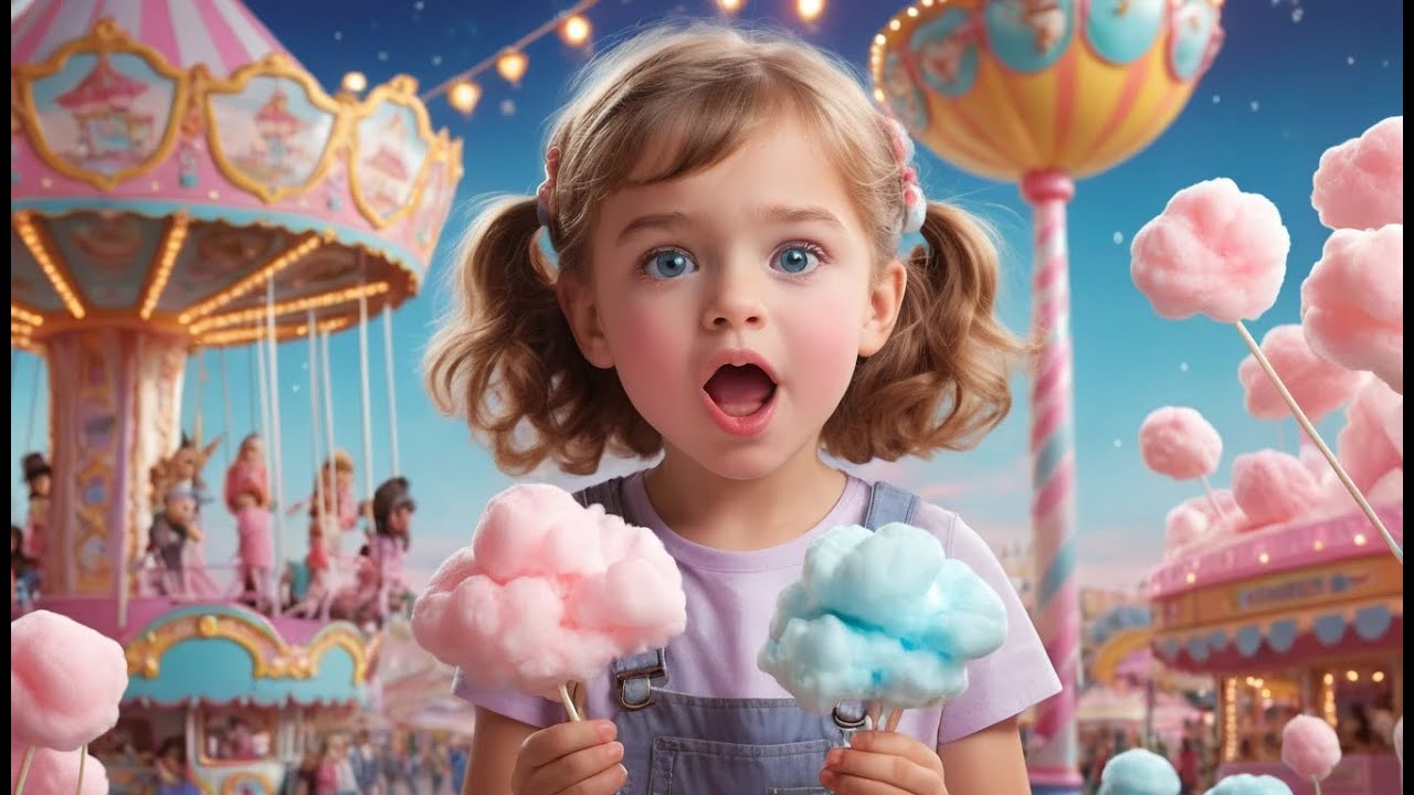 Cotton Candy, Cotton Candy, Sweet and Light | Fun Nursery Rhyme for ...