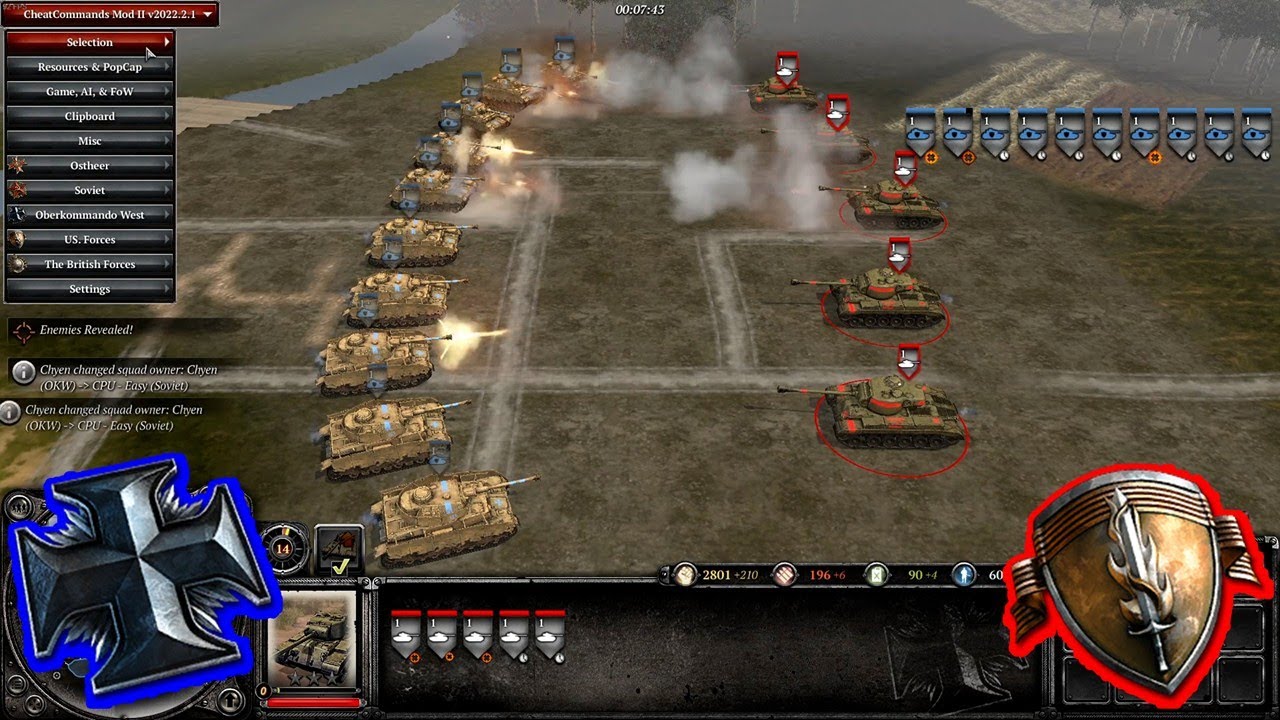 Panzer IV Ausf. J Medium Tank (10x) vs M26 Pershing (5x) | Company of ...