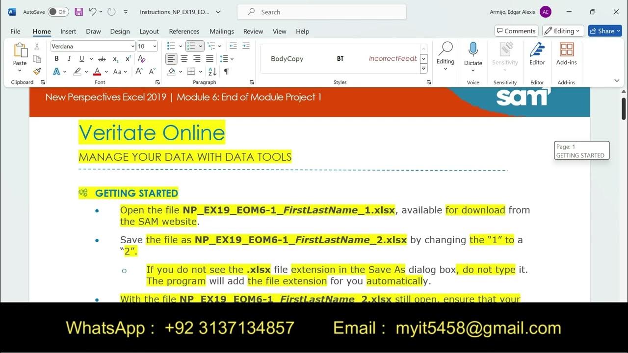 New Perspectives Excel 2019 | Module 6: End of Module Project 1 ...