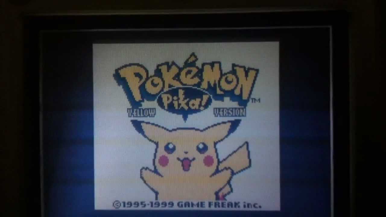 Pokémon Yellow start-up - Game Boy Color / Advance SP - YouTube